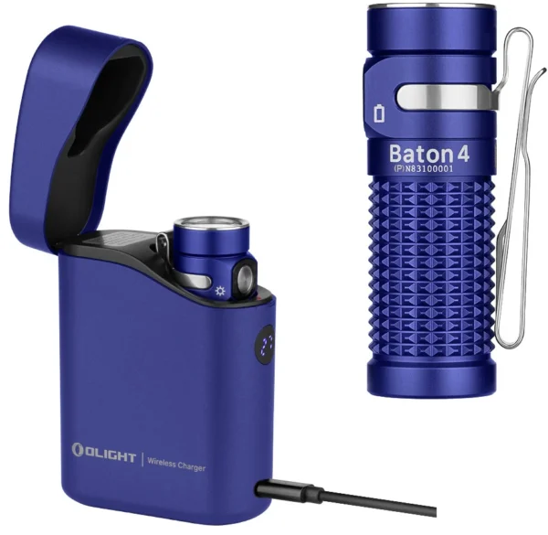 BATON 4 PREMIUM EDITION – LINTERNA Y POWER BANK – AZUL PAVO – Promagsa
